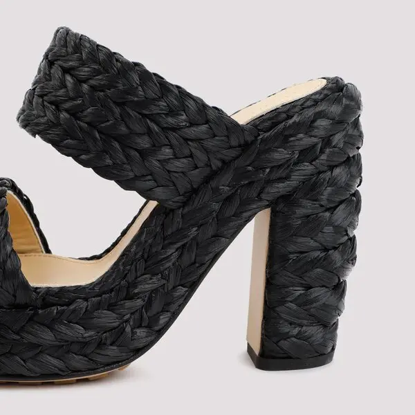 Bottega Veneta Raffia Braided Platform Sandals