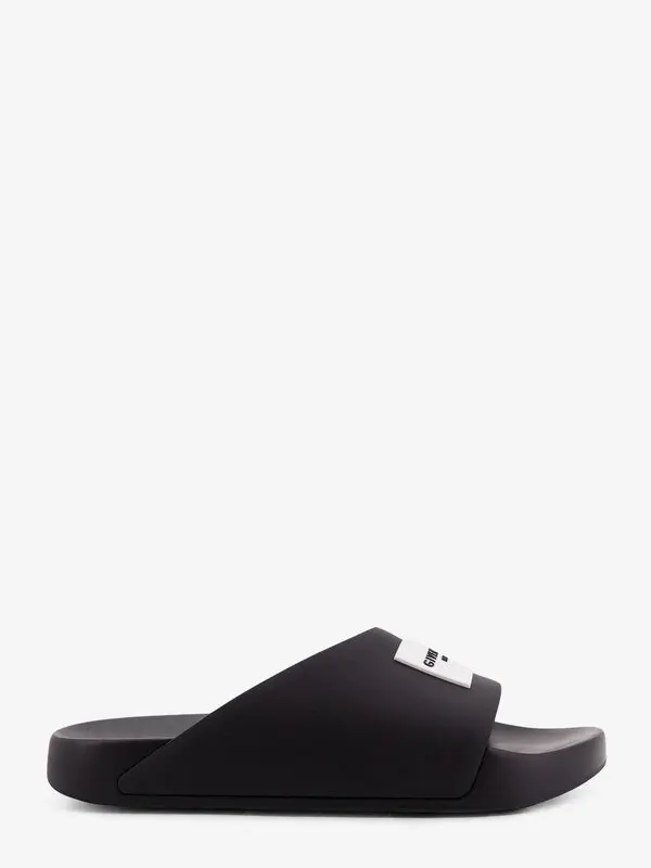 Givenchy Rubber Slide With Logo Lettering Patch - Black