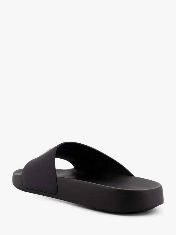 Givenchy Rubber Slide With Logo Lettering Patch - Black