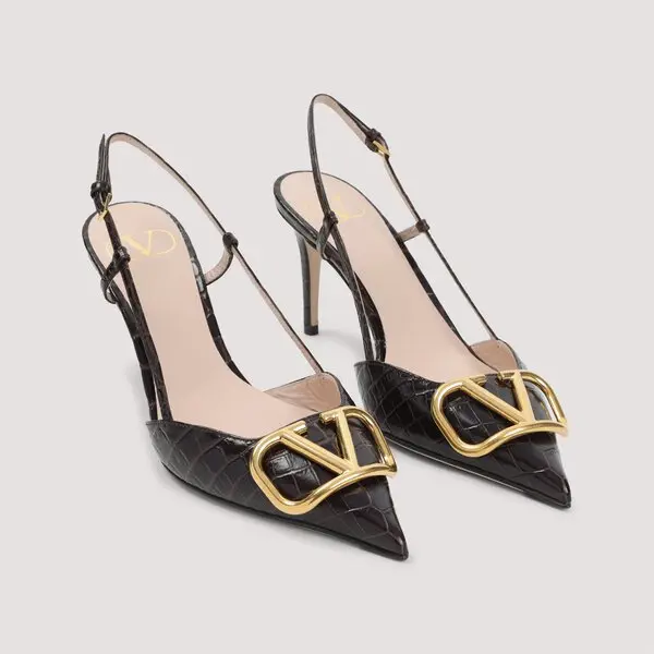 Valentino Garavani Slingback Pumps With V-logo Detail