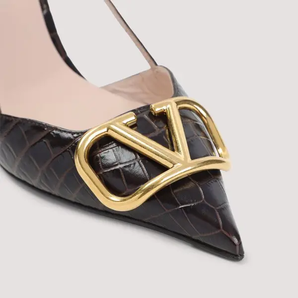 Valentino Garavani Slingback Pumps With V-logo Detail