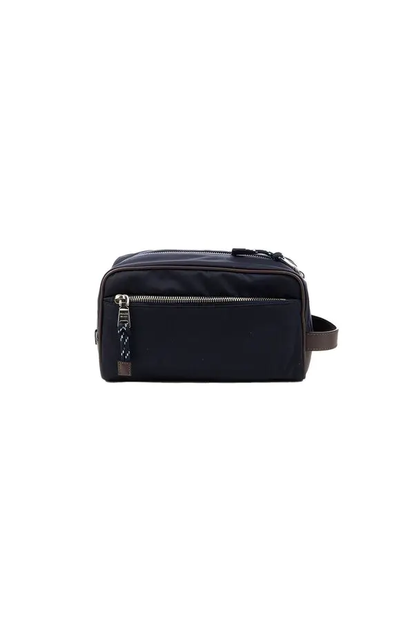 Prada Nylon And Leather Pouch