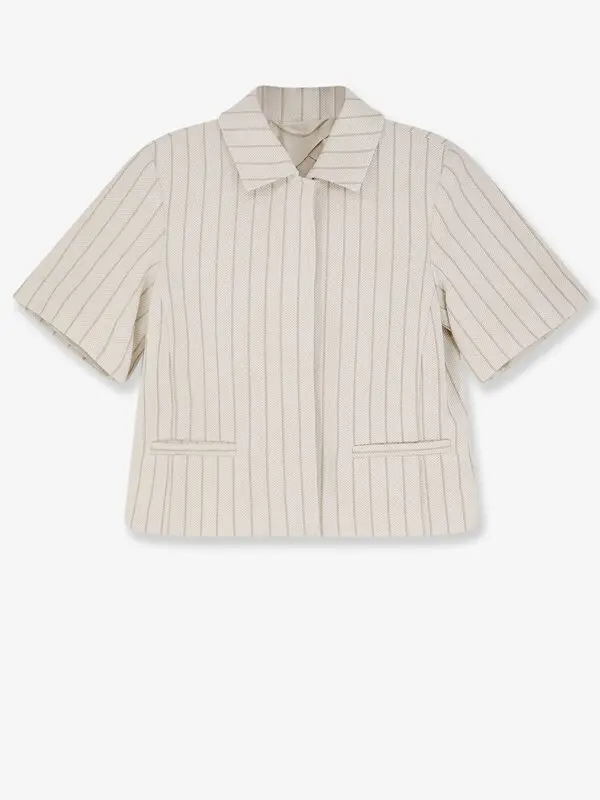 Max Mara Cotton Pinstripe Blazer