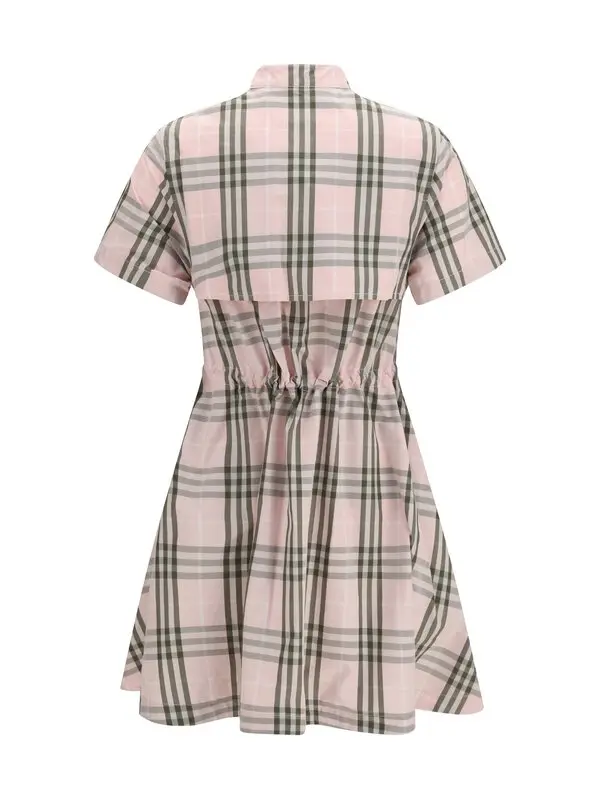 Burberry Check Cotton Dress - Pink