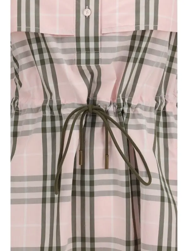 Burberry Check Cotton Dress - Pink