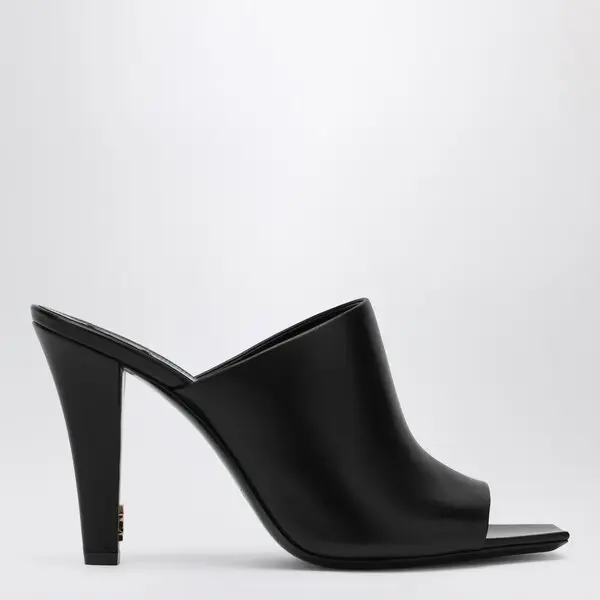 Saint Laurent Leather Mules With Cassandre Detail