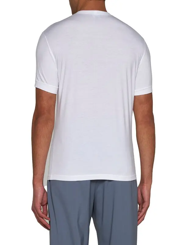 Giorgio Armani Icon Crew Neck T-shirt In Stretch Viscose Jersey