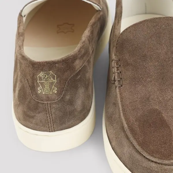 Brunello Cucinelli Suede Leather Loafers - Brown
