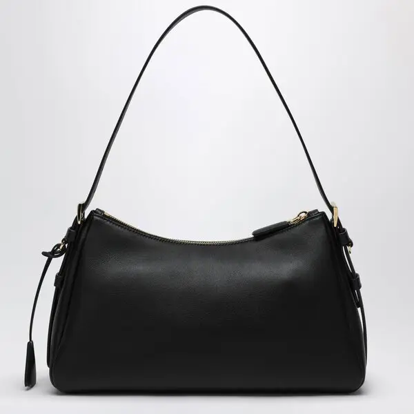 Prada Aimee Medium Leather Shoulder Bag - Black