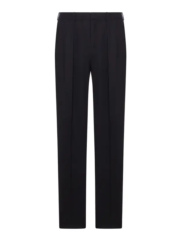TOM FORD Tailored Twill Trousers With Double Pleat - Black