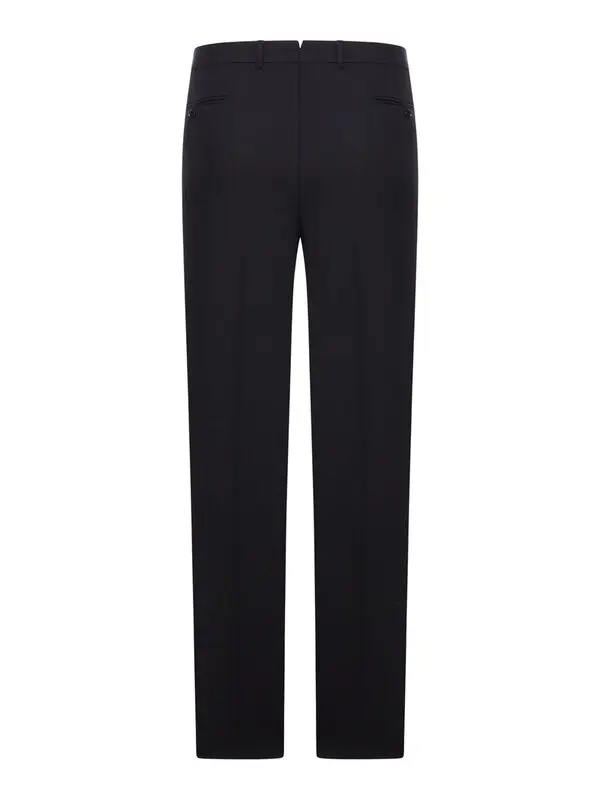 TOM FORD Tailored Twill Trousers With Double Pleat - Black