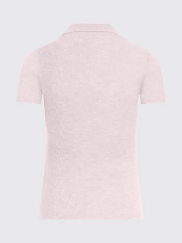 Max Mara Ribbed Knit Polo Shirt - Pink