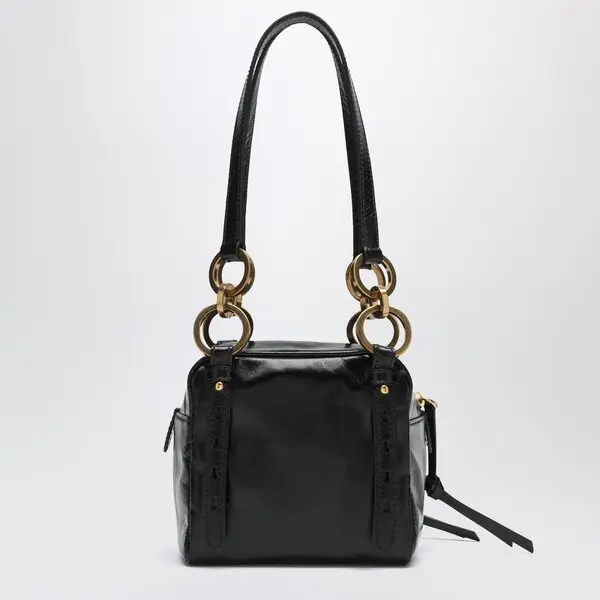 Prada Leather Mini Dangle Handbag - Black