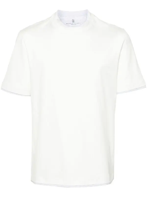 Brunello Cucinelli T-shirt With Faux-layering - Multicolor