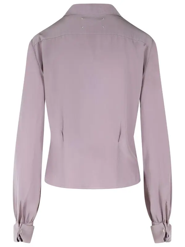 MAISON MARGIELA Long Sleeve Silk Shirt - Multicolor
