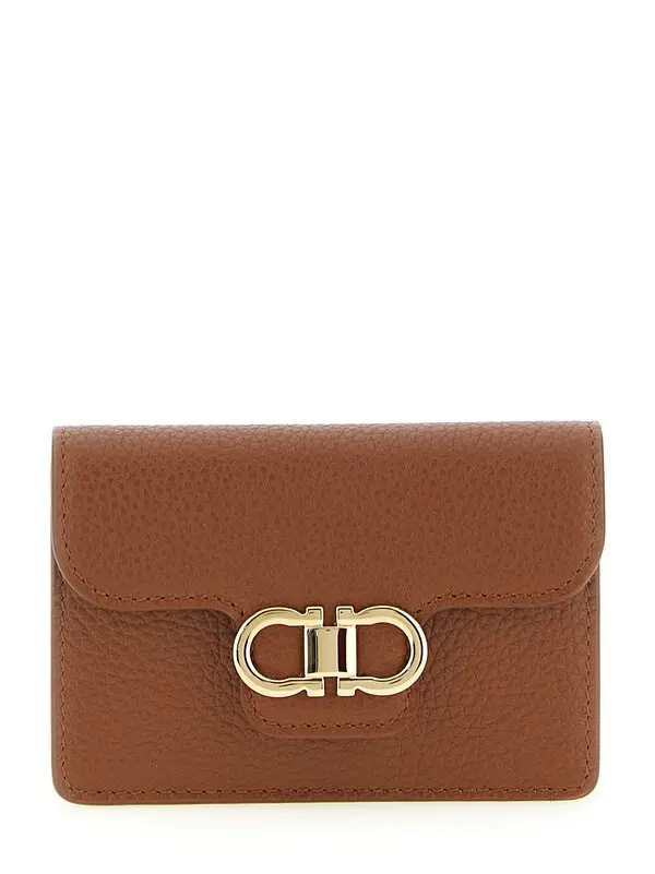 FERRAGAMO Gancini Keyring - Brown