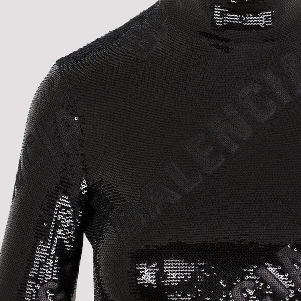 Balenciaga Sequin Embellished Turtleneck Dress