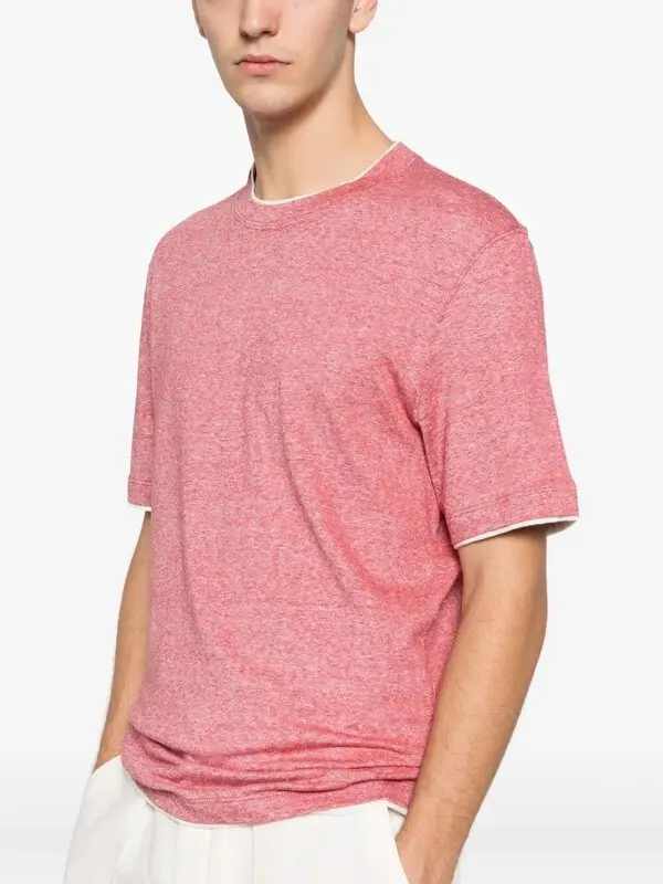 Brunello Cucinelli T-shirt With Faux-layering - Multicolor