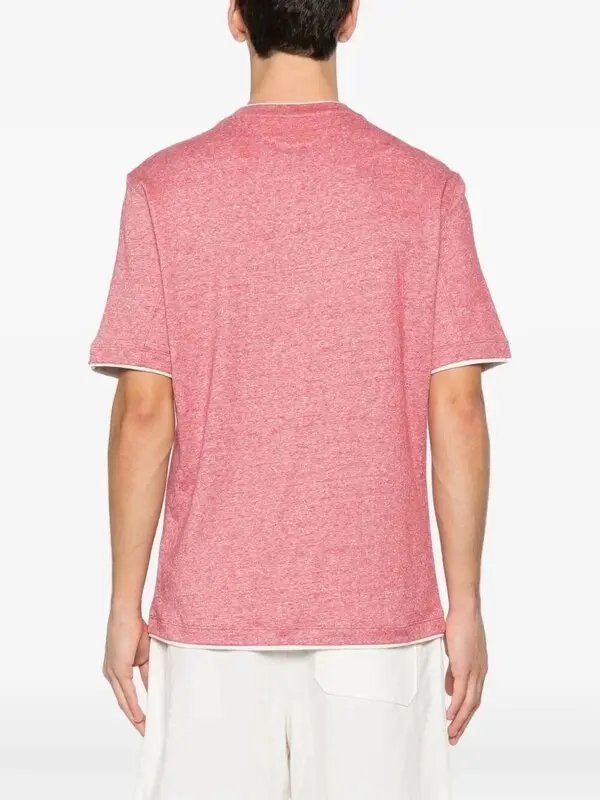Brunello Cucinelli T-shirt With Faux-layering - Multicolor