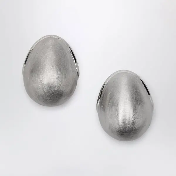 Jacquemus Sculptural Oval Earrings - Silver