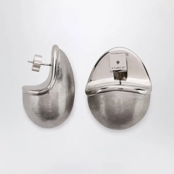 Jacquemus Sculptural Oval Earrings - Silver