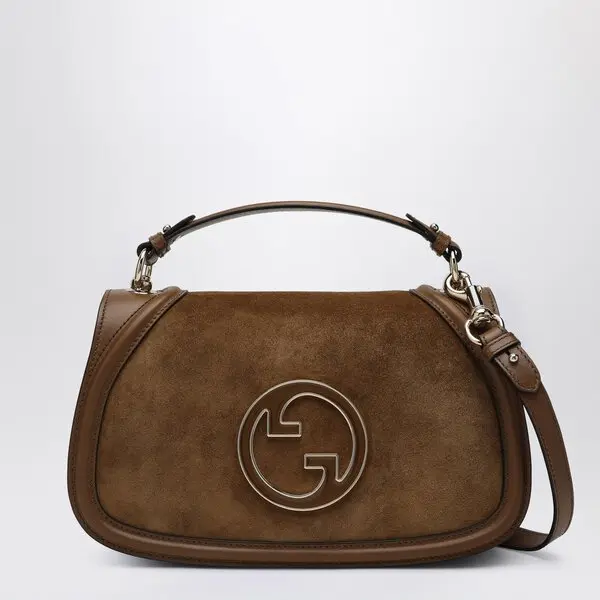 Gucci Suede Mini Blondie Shoulder Bag - Brown