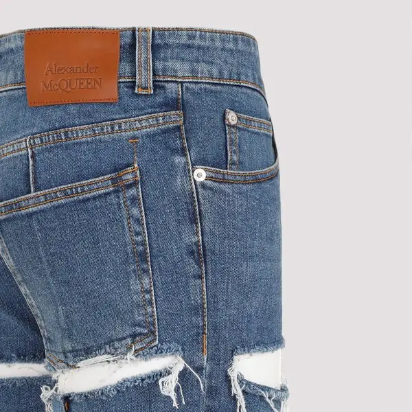 Alexander McQueen Stone Wash Cotton Jeans