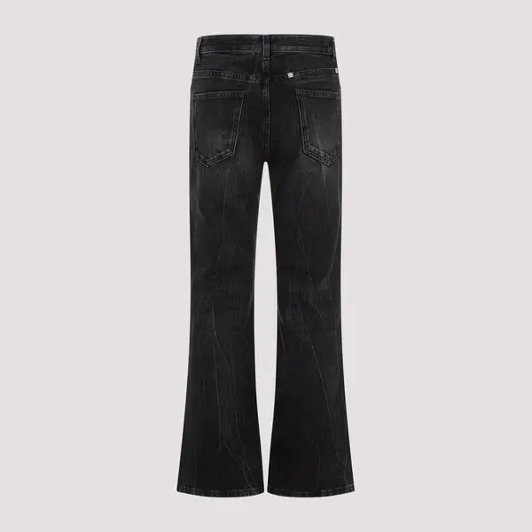 Givenchy Cotton Denim Pants With Metal Chain Detail