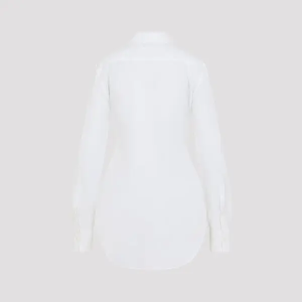 JEAN PAUL GAULTIER White Cotton Shirt With Flocked Logos