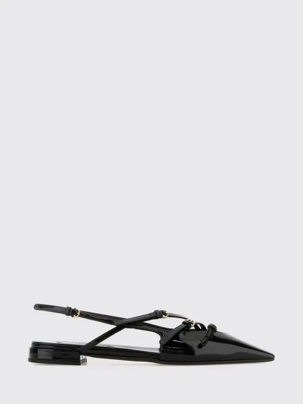 Miu Miu Ballet Flats With Knot Detailing - Black