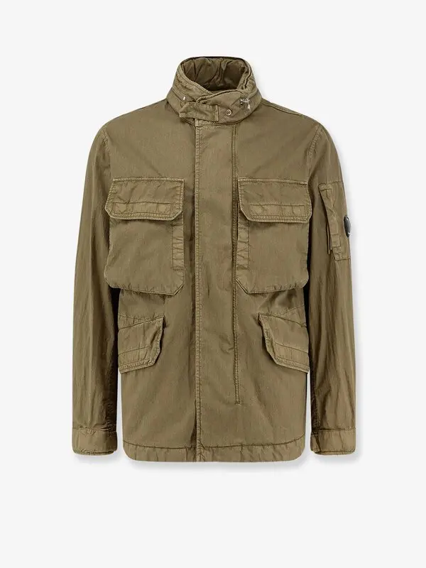 C.P. COMPANY Cotton Blend Sahariana Jacket With Concealed Zip And Button Closure