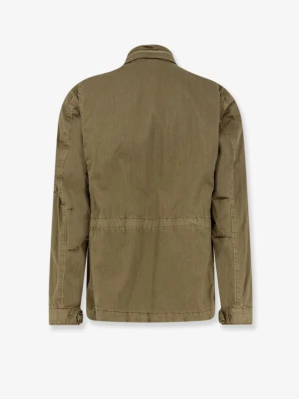 C.P. COMPANY Cotton Blend Sahariana Jacket With Concealed Zip And Button Closure