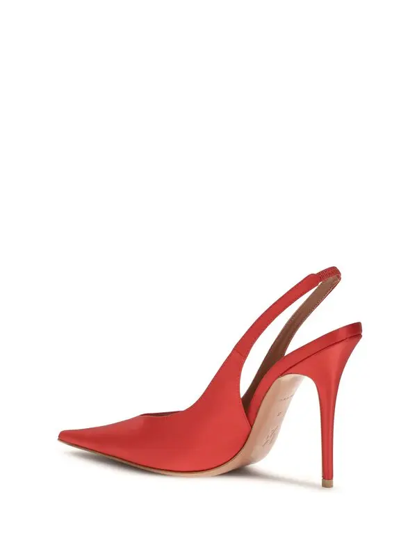 Amina Muaddi Anok Slingback Pumps - Red