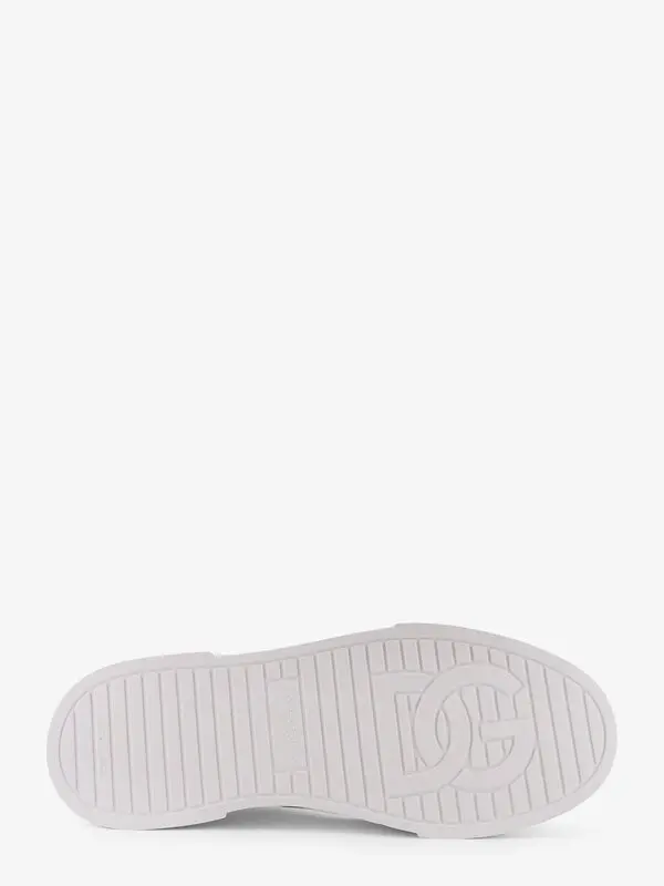 Dolce & Gabbana Leather Sneakers With Iconic Patch Logo - Multicolor