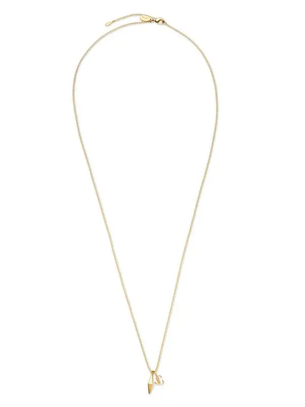 JIMMY CHOO Gold Metal Jc Pendant Necklace - Silver