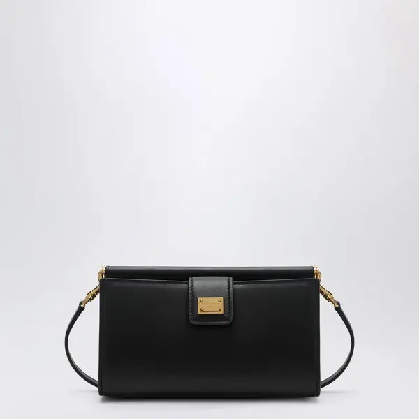 Dolce & Gabbana Plongé Calfskin Leather Phone Bag - Black
