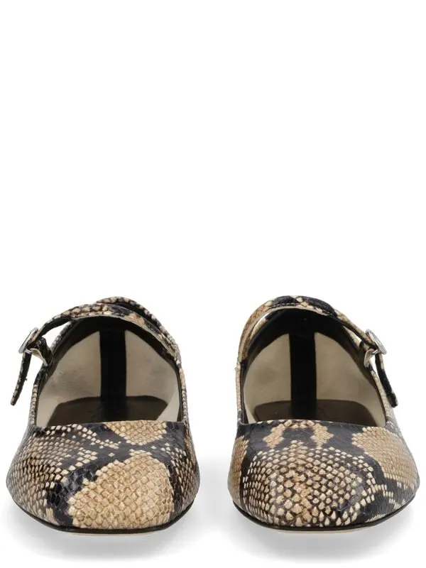 AeydĒ Uma Mary Jane Snakeskin Flats