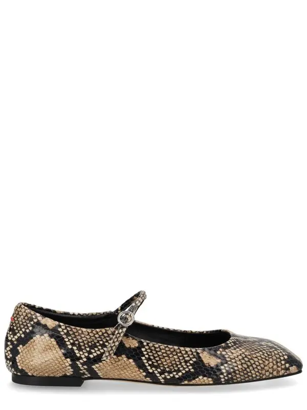 AeydĒ Uma Mary Jane Snakeskin Flats - Multicolor