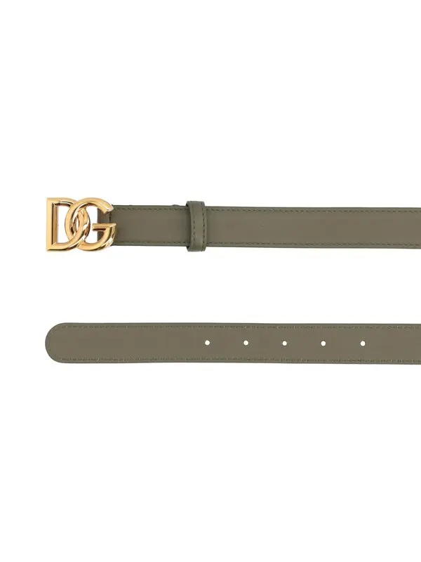 Dolce & Gabbana Leather Belt With Dg Logo