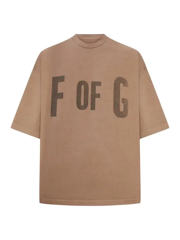 Fear Of God F Of G" Cotton Blend Oversized T-shirt - Multicolor