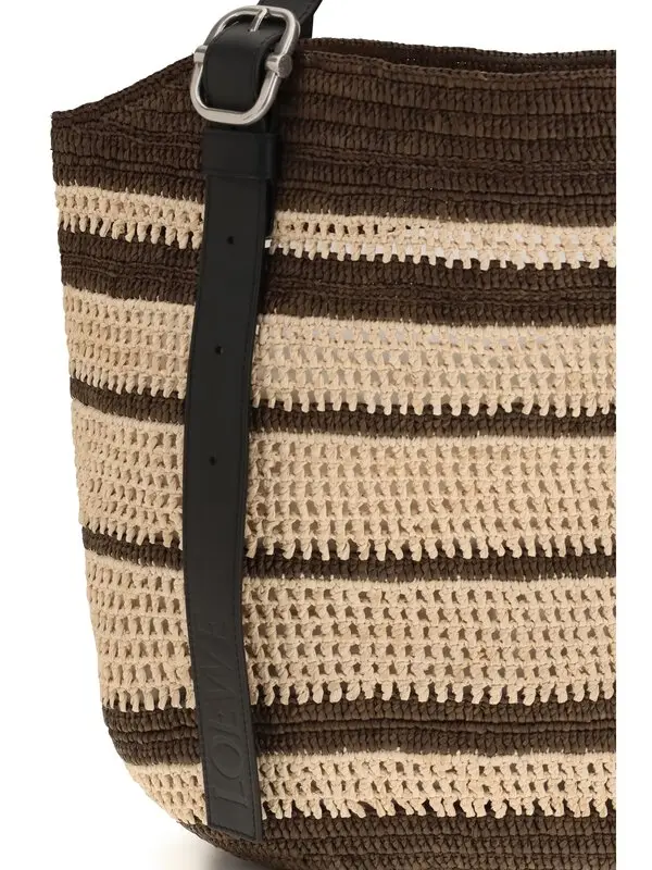 Loewe Loop Basket Bag In Raffia