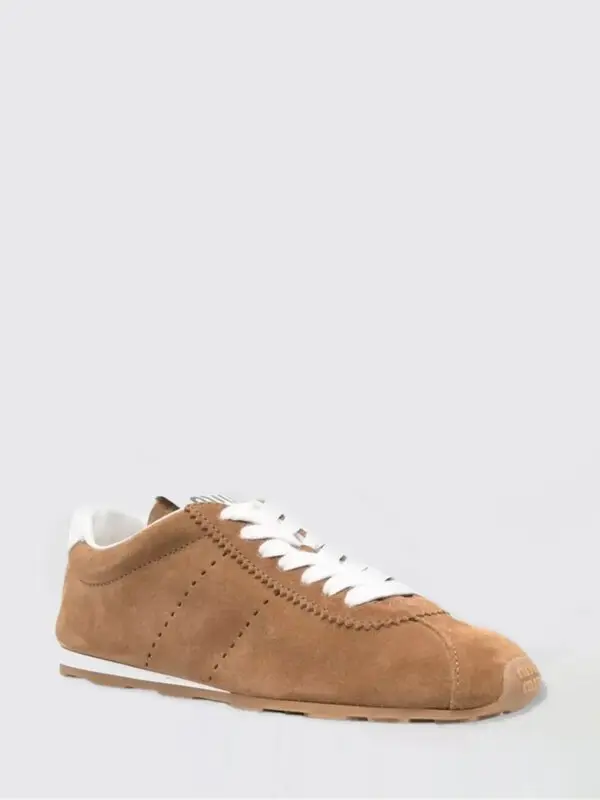 Miu Miu Lace Up Suede Sneakers