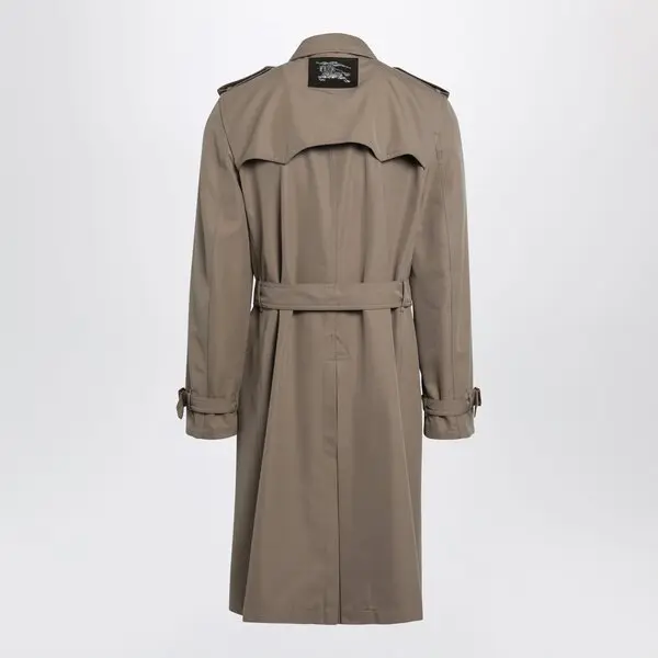 Burberry Short Foxfield Trench Coat In Cotton And Silk - Cream