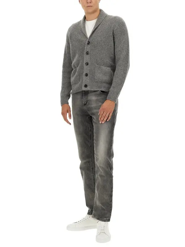 TOM FORD Shawl Collar Cardigan In Cashmere And Silk