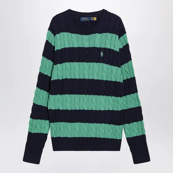 Polo Ralph Lauren Striped Cable Knit Sweater