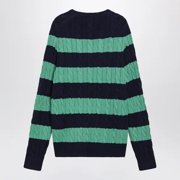Polo Ralph Lauren Striped Cable Knit Sweater