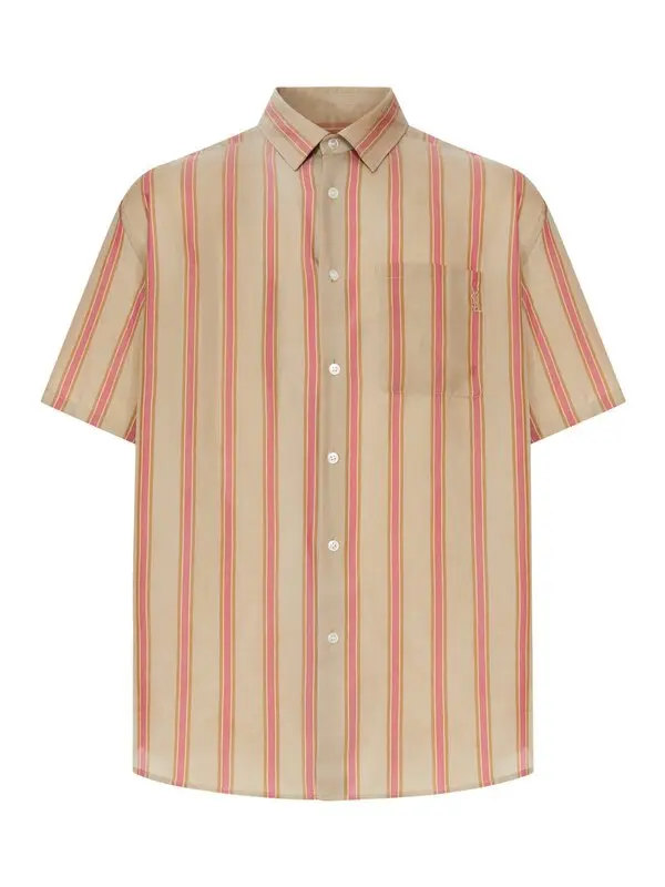 Saint Laurent Striped Cupro Twill Chemise