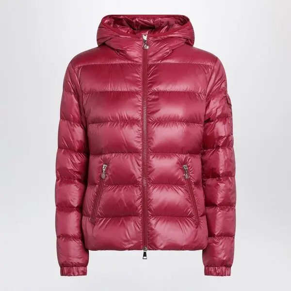 Moncler Hooded Short Padded Jacket - Red