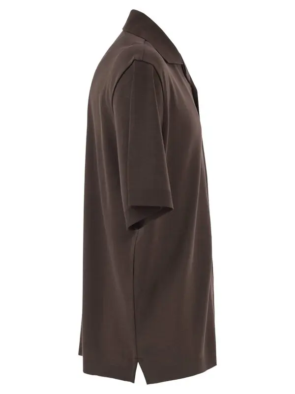 Herno Cotton Jersey Shirt With Chest Pocket - Brown