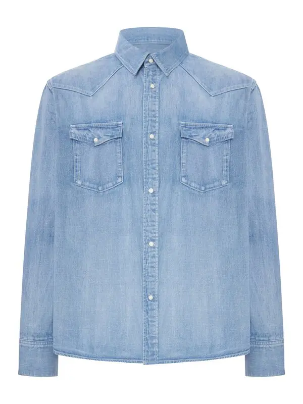 Visvim Denim Shirt With Snap Buttons